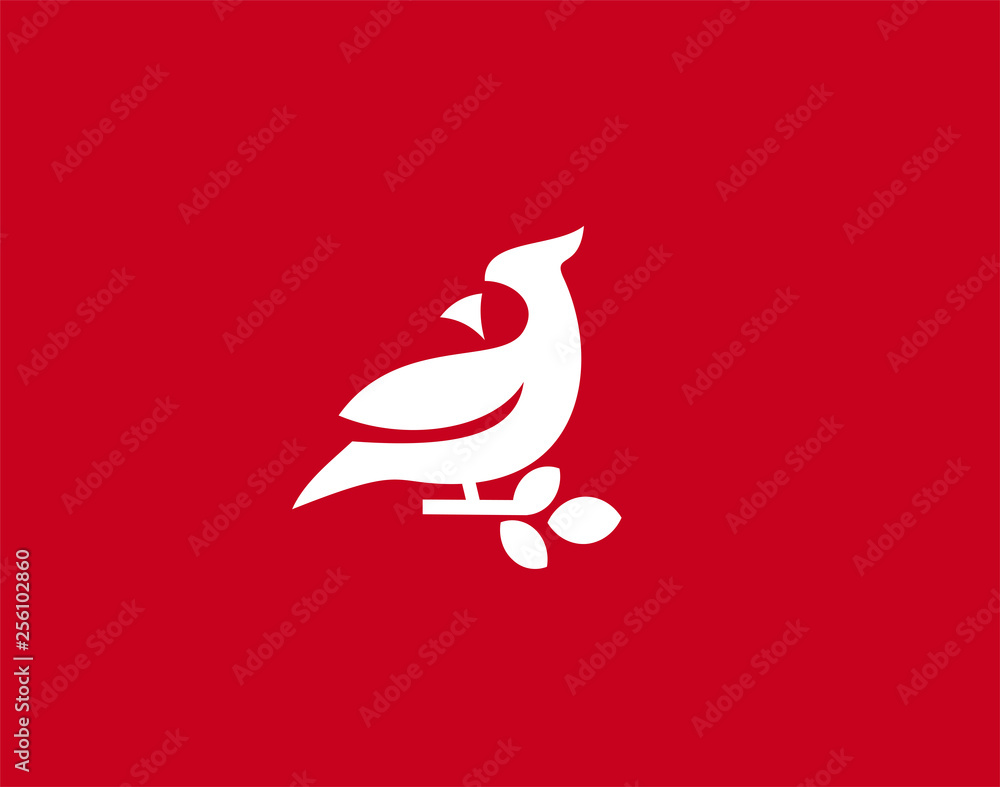 Cardinal Bird Logo Symbol vector Design Illustration Stock Vector ...