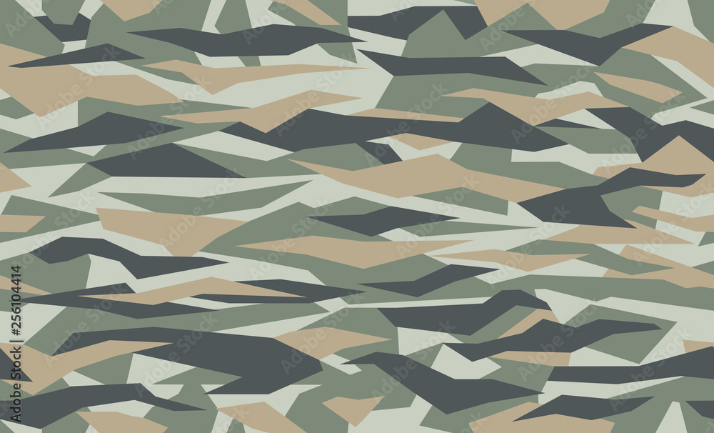 Geometric camouflage seamless pattern. Vector illustration for printing ...
