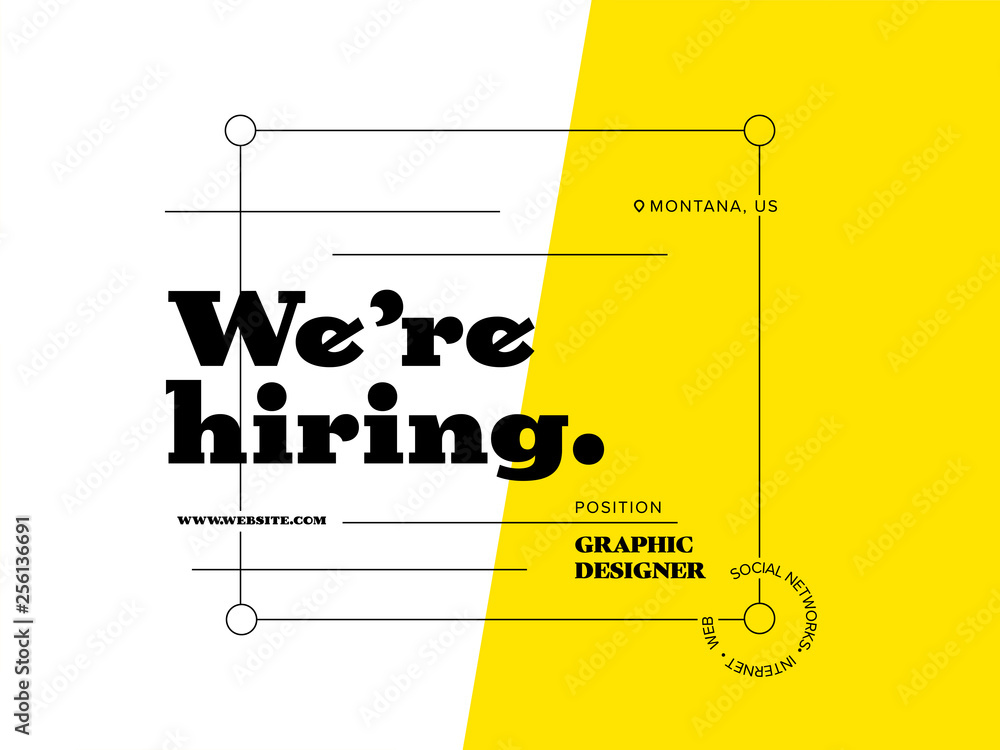 We are Hiring, We want you, Join Our Team Sign Vector Banner Creative ...