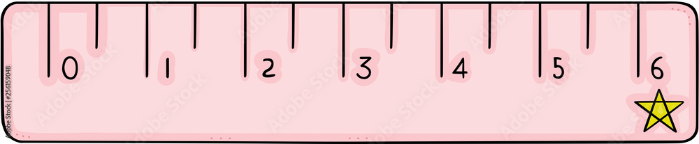 Scalable vectorial representing a little pink ruler Stock Vector ...
