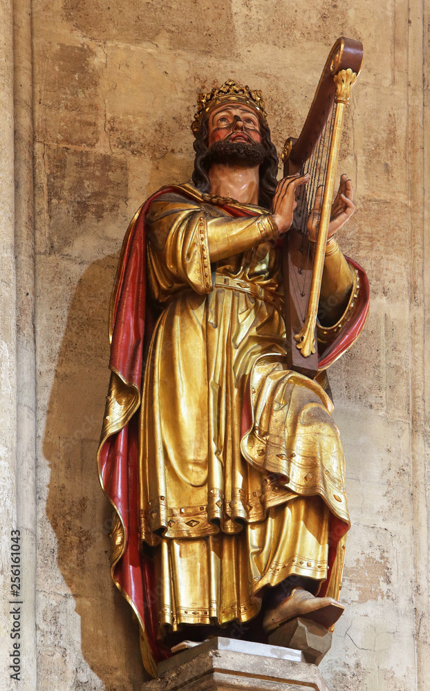 King David, statue in Zagreb cathedral Stock Photo | Adobe Stock
