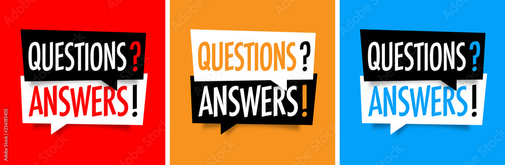 Questions answers Stock Vector | Adobe Stock