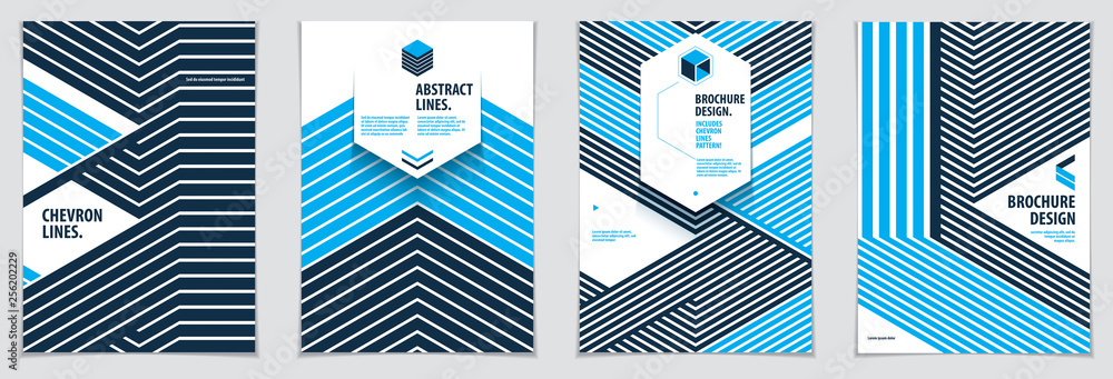 Minimalistic brochure designs. Vector geometric patterns abstract ...