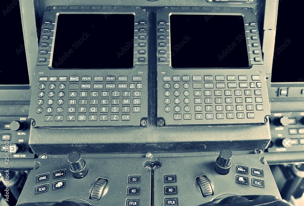 Flight management system in helicopter. Flight management computer in ...