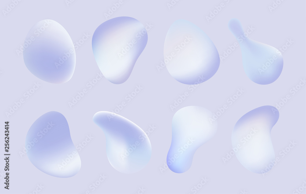 Liquid abstract shapes. Vector illustration. Set of objects for web and ...