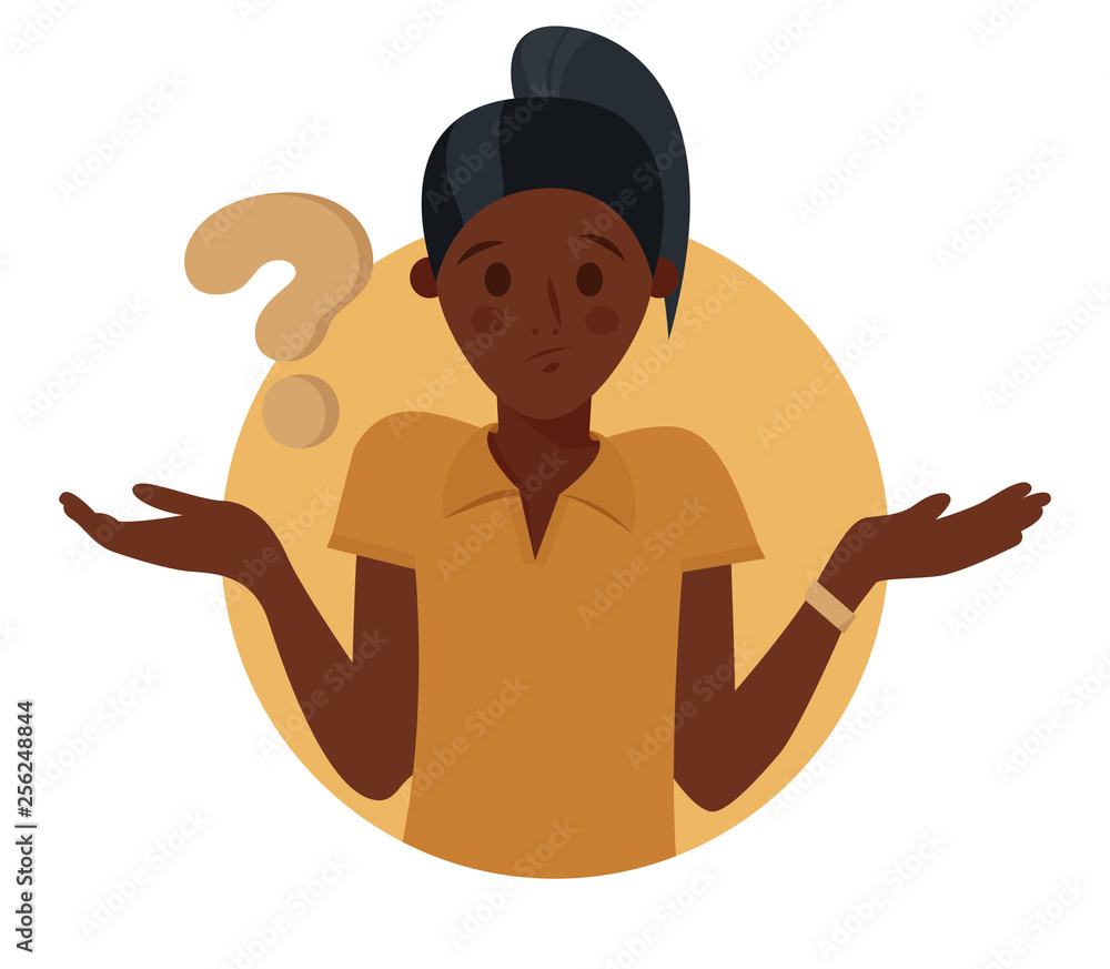 Question Mark Cartoon Girl