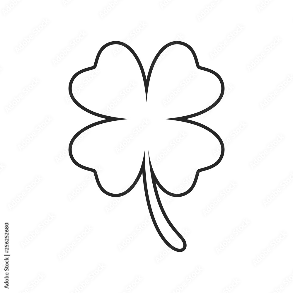 Clover flat icon on white background, for any occasion Stock Vector ...