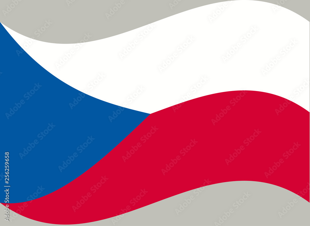 Flag of the Czech Republic. Official state symbol. Correct size, shape ...