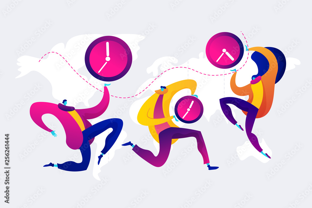 Poster Time zones concept vector illustration. – Wall Art | UkPosters