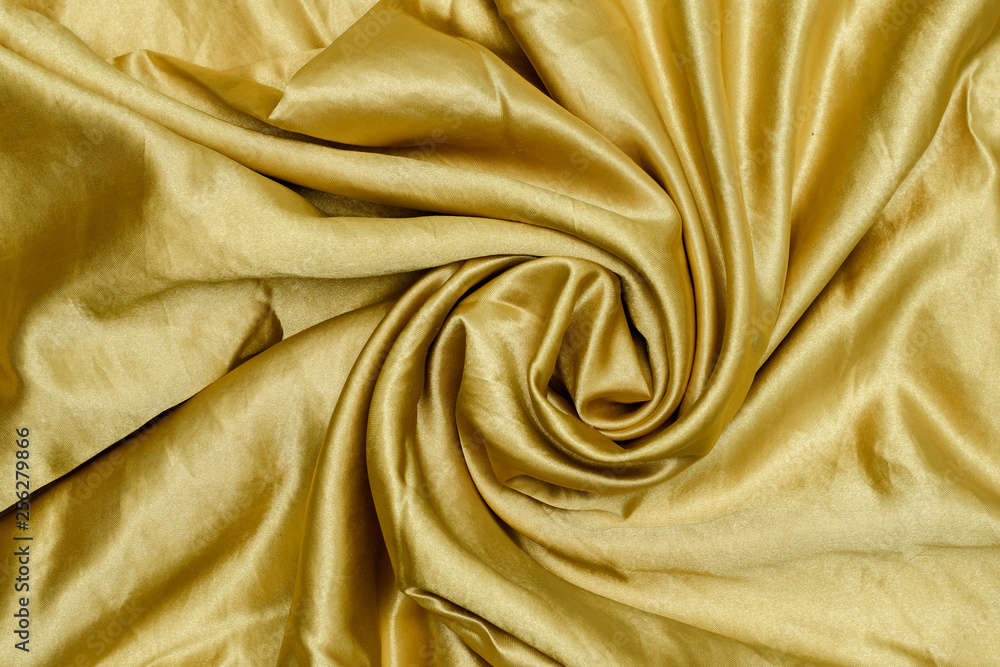 elegant luxury gold background with wavy draped folds of cloth, smooth ...