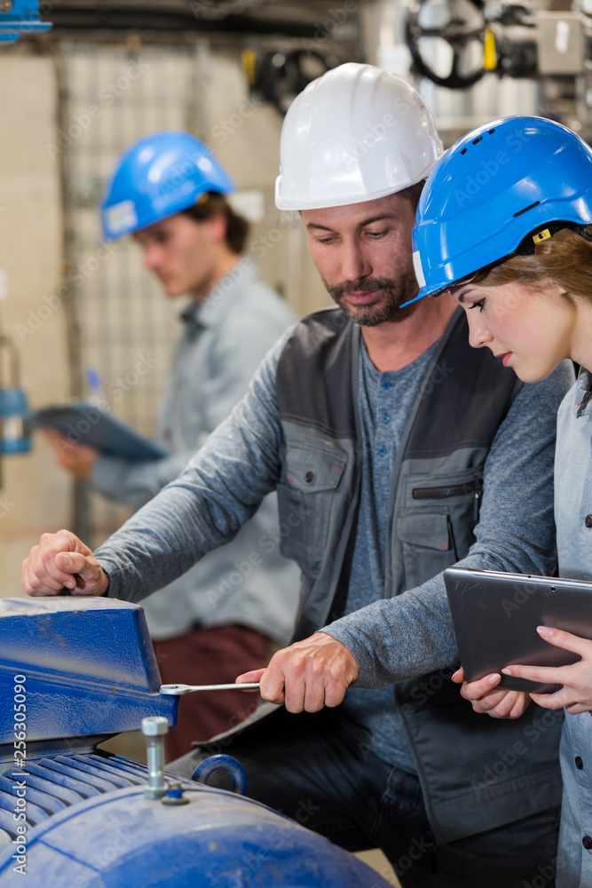 workers controlling and monitoring the process Stock Photo | Adobe Stock