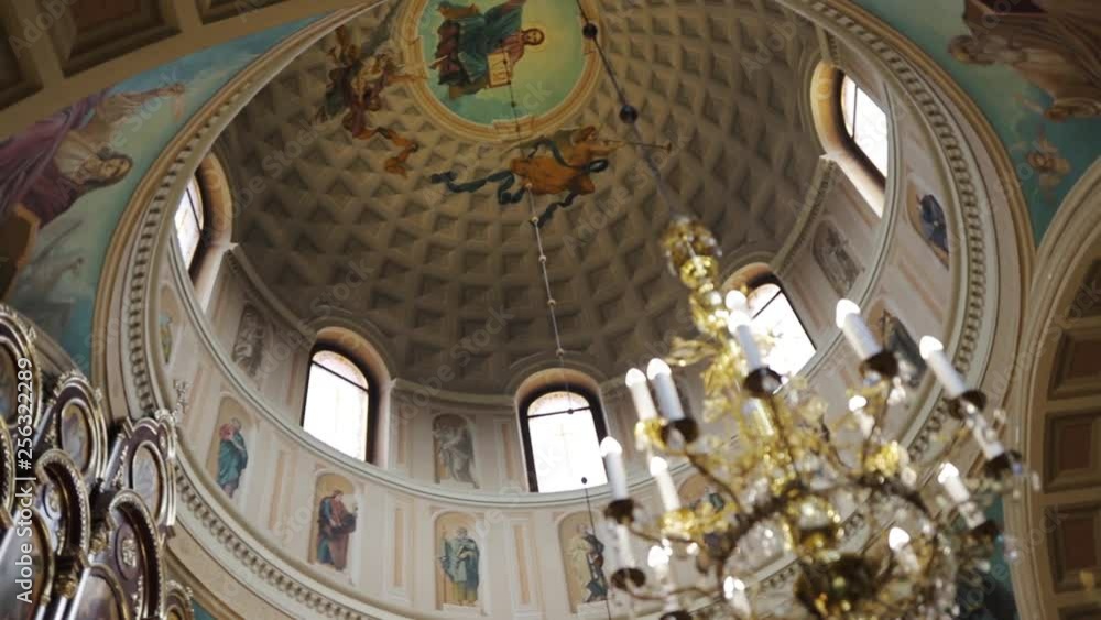 Inside in old catholic church altar arch architectural architecture art ...