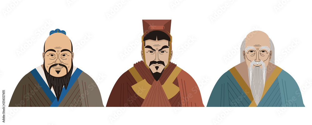 ancient china philosophers Stock Vector | Adobe Stock