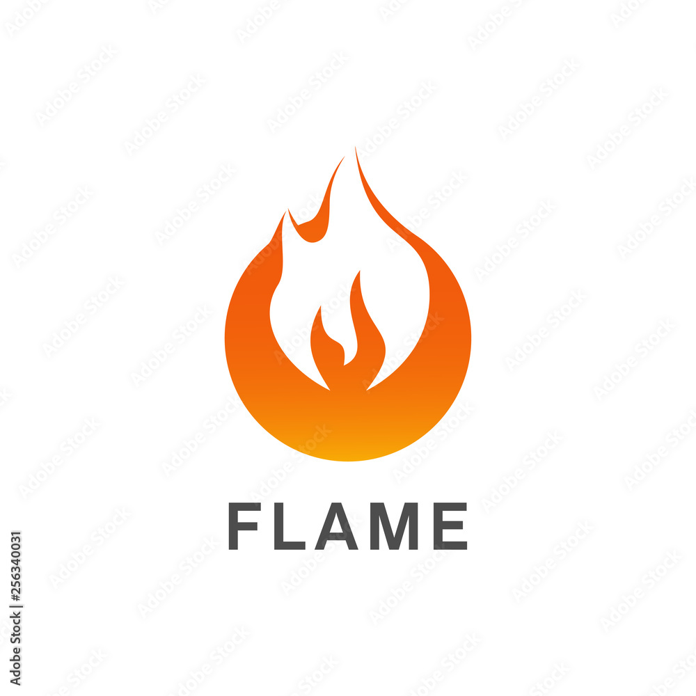 flame logo design vector Stock Vector | Adobe Stock
