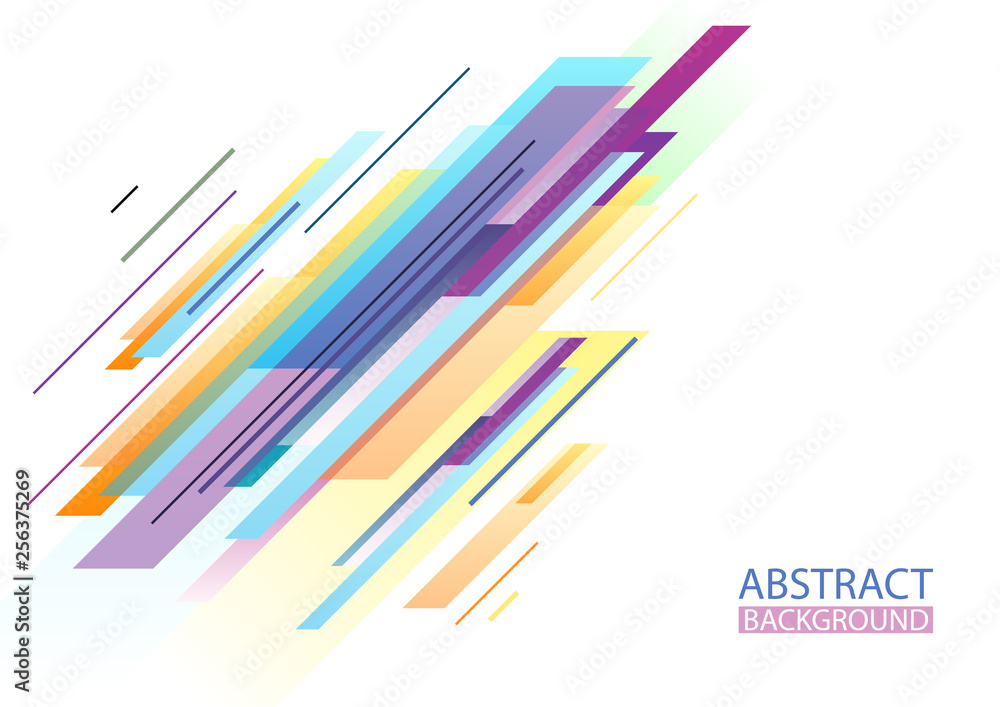 Colorful Abstract Geometric Shapes Background in Modern Diagonal ...