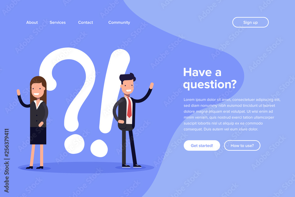 Have a question vector illustration concept. Digital business. People ...