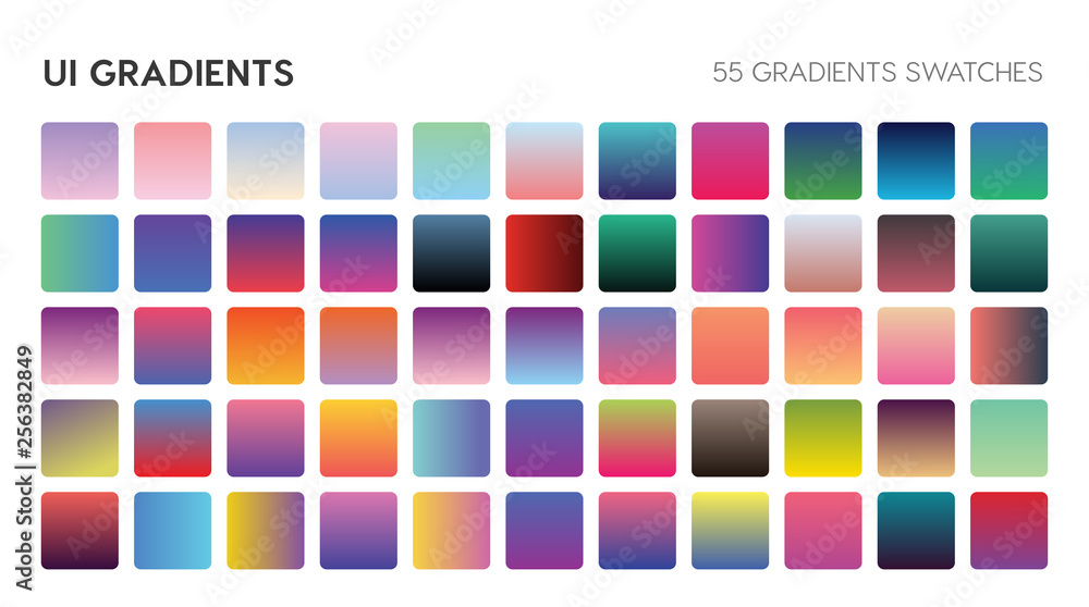 Gradients swatches set Stock Vector | Adobe Stock
