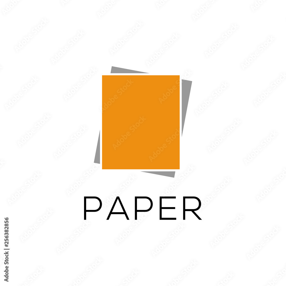 paper logo design and symbol Stock Vector | Adobe Stock