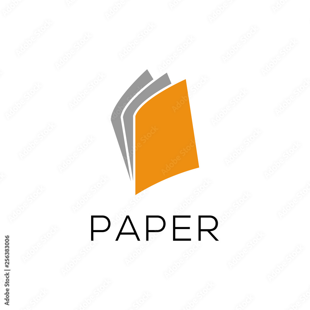 paper logo design and symbol Stock Vector | Adobe Stock