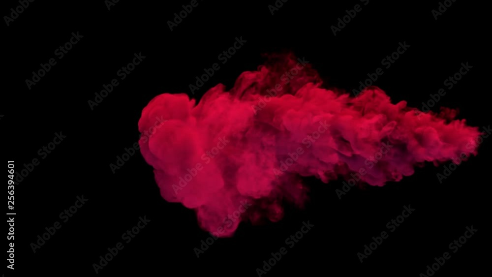 Colored torch smoke. Separated on pure black background, contains alpha ...