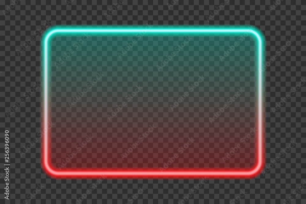 Shining neon frame isolated on a transparent background Stock Vector ...