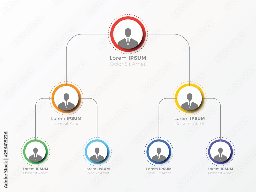 organizational structure of the company. business hierarchy infographic ...