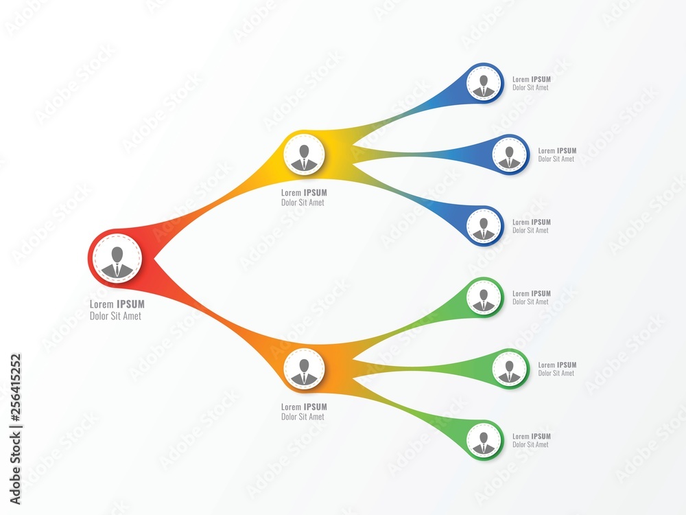 organizational structure of the company. business hierarchy infographic ...