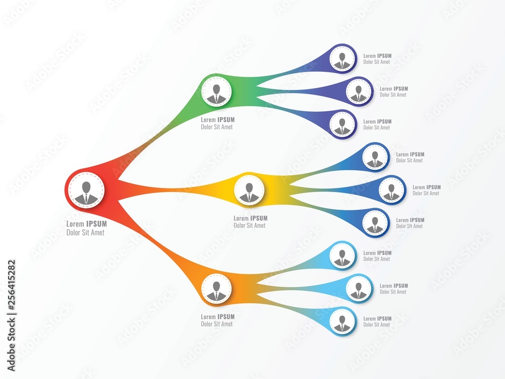 organizational structure of the company. business hierarchy infographic ...