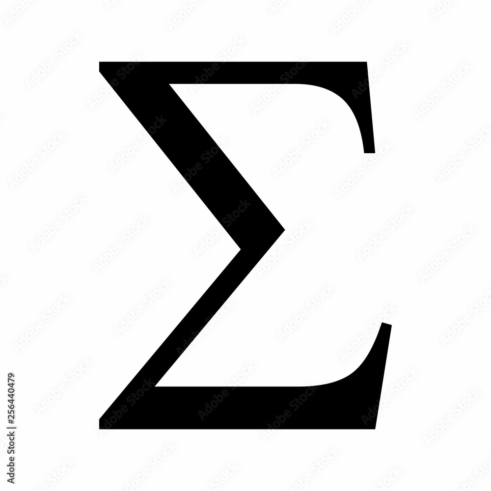 Sigma sign illustration Stock Vector | Adobe Stock