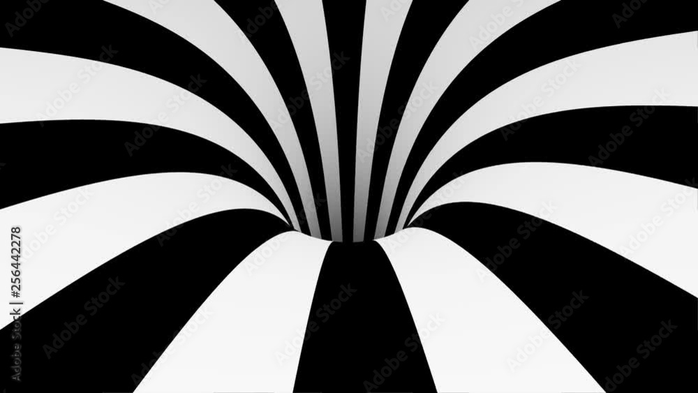 Looping Animation Square Wormholes, Black And White Squares. VJ ...
