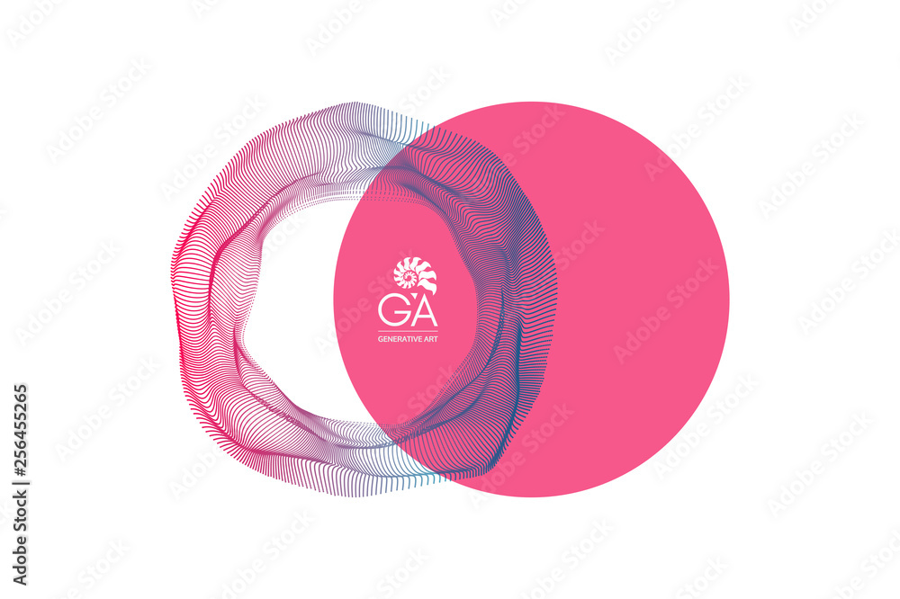 Wireframe Object With Lines And Dots Abstract 3d Connection Structure Geometric Shape For