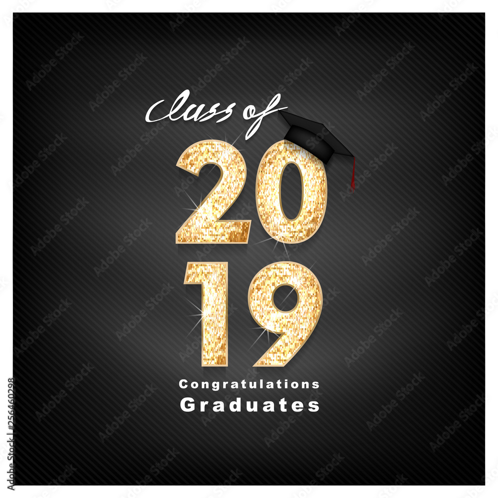 Vector text for graduation gold design, congratulation event, T-shirt ...