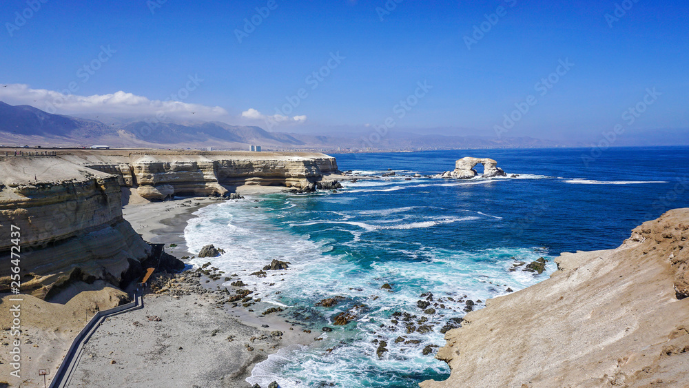 Chilean Coast with Beautiful Blue Waters, Waves and The Getaway (La ...
