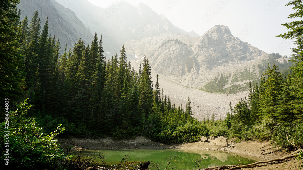 Beautiful Sunrise at the Banff National Park in Alberta Canada looking ...