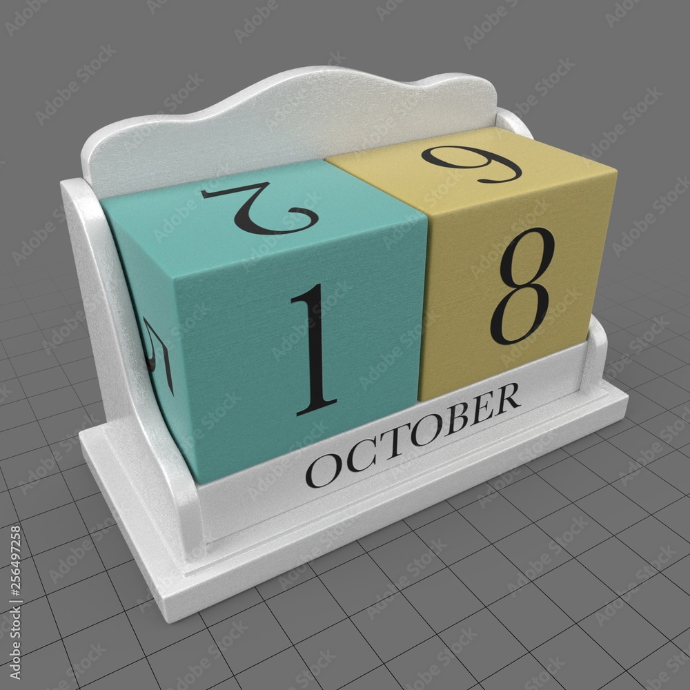 Calendar blocks Stock 3D asset | Adobe Stock