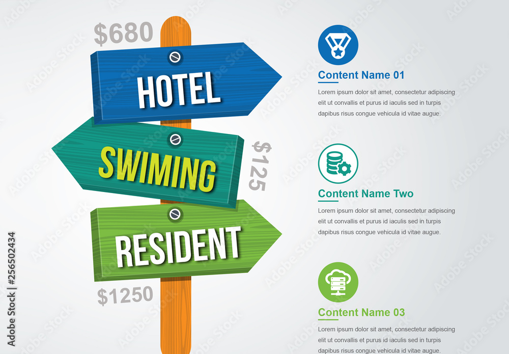 Road Direction Signs Infographic Stock Template | Adobe Stock