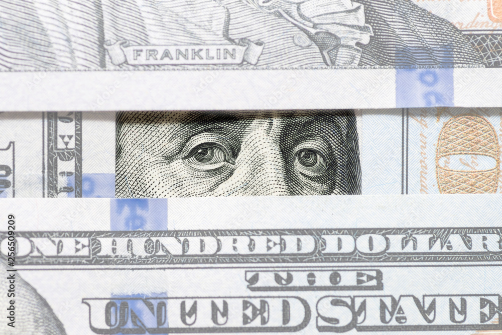 Benjamin Franklin 100 Dollar Bill Stacks