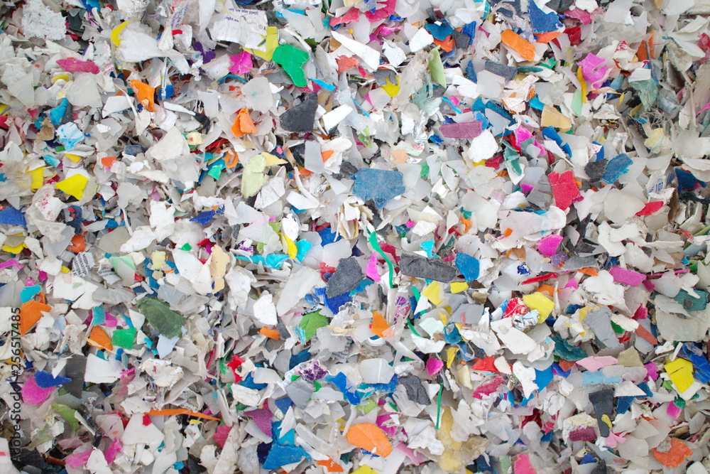 recycling shredded plastic pieces Stock Photo | Adobe Stock
