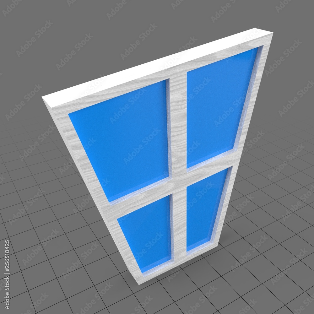 Stylized window Stock 3D asset | Adobe Stock