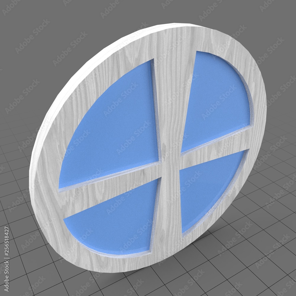 Stylized round window Stock 3D asset | Adobe Stock