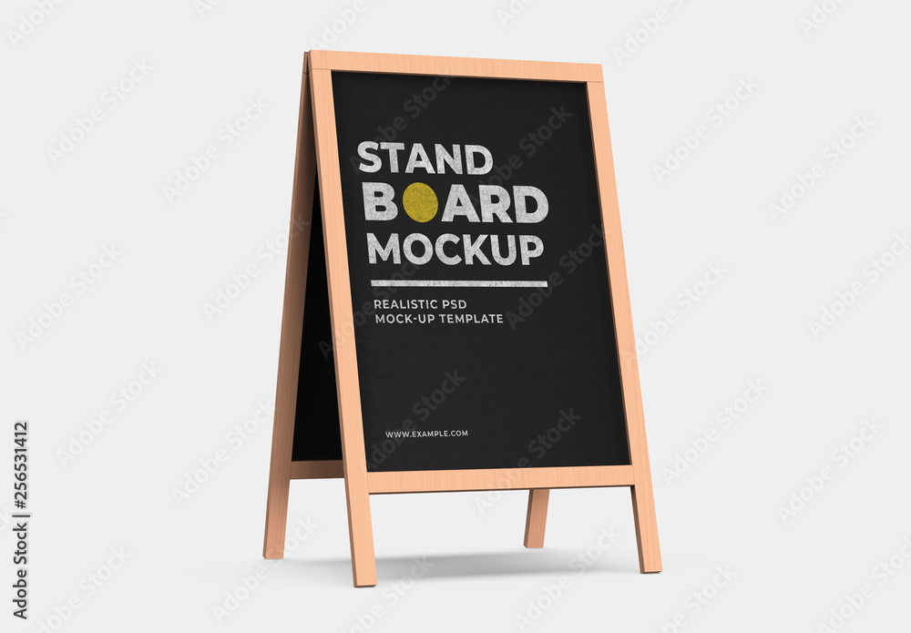 Wooden Stand Mockup Stock Template | Adobe Stock