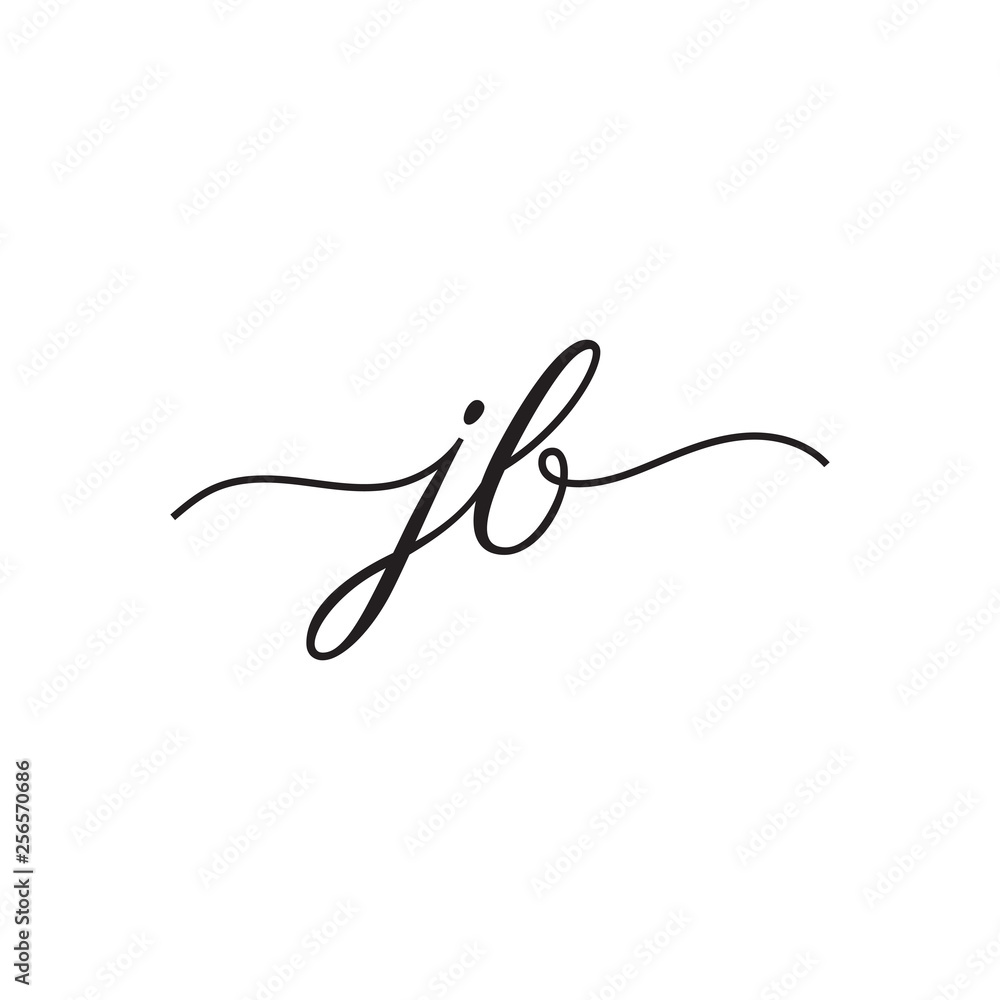 initials handwriting letters vector logo Stock Vector | Adobe Stock