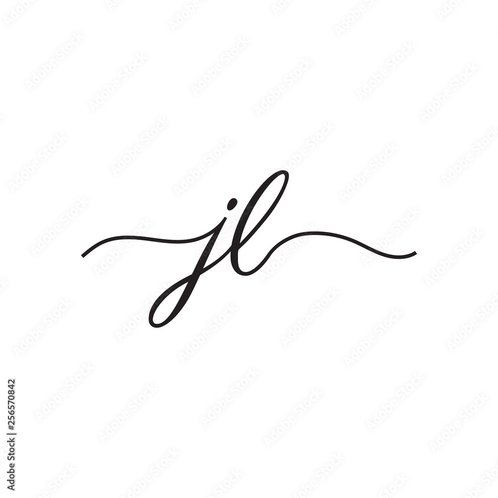 initials handwriting letters vector logo Stock Vector | Adobe Stock