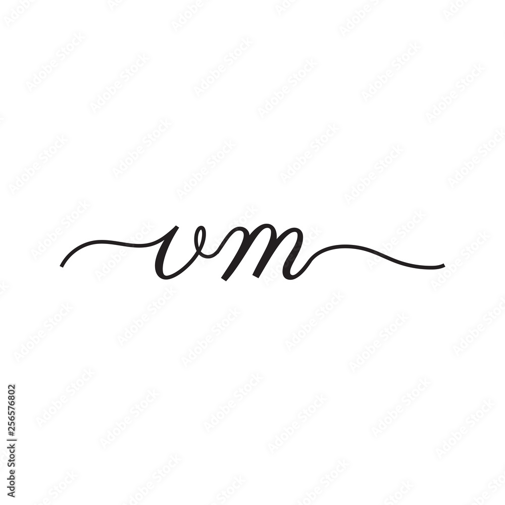 initials handwriting letters vector logo Stock Vector | Adobe Stock