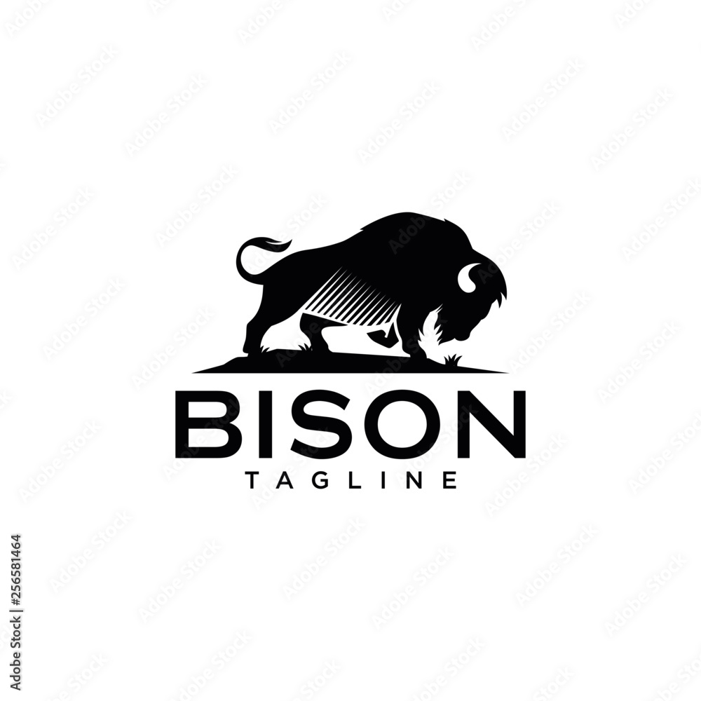 Bison Logo Templates Stock Vector | Adobe Stock