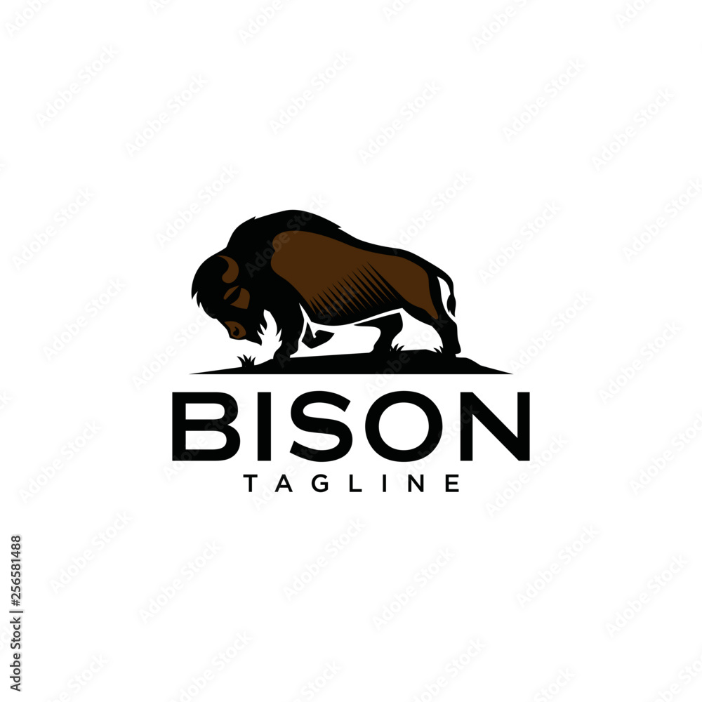 Bison Logo Templates Stock Vector | Adobe Stock