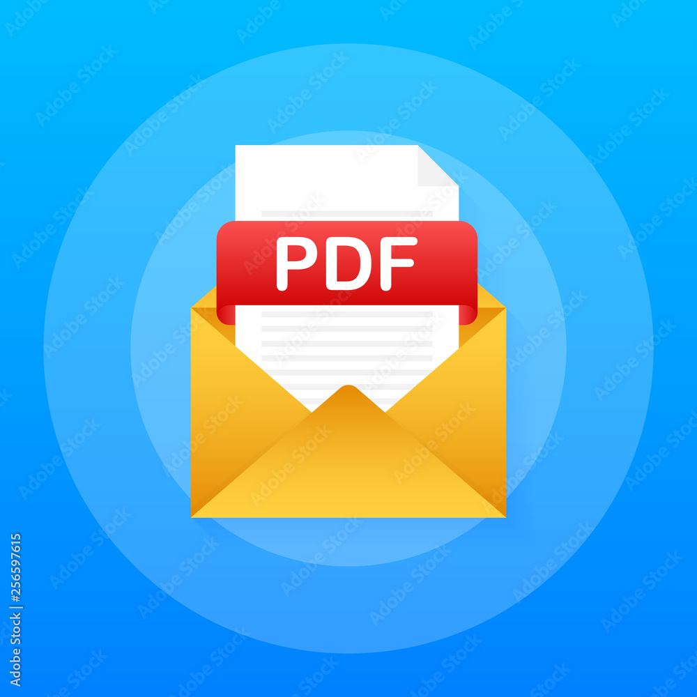 Download PDF button. Downloading document concept. File with PDF label ...