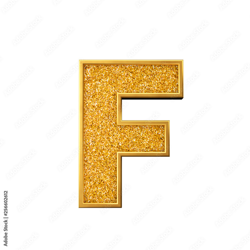 Gold Letter F