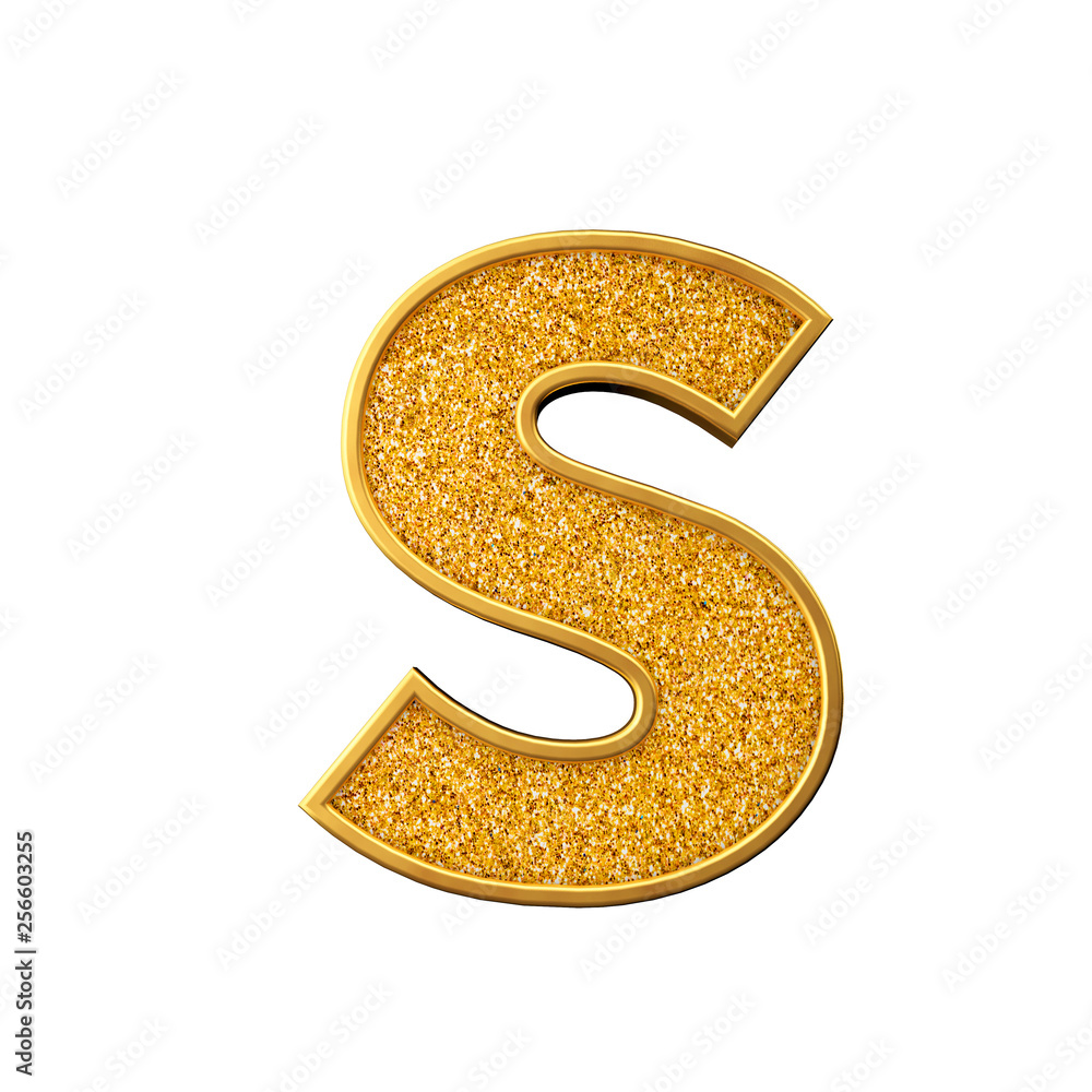 The Letter S In Gold