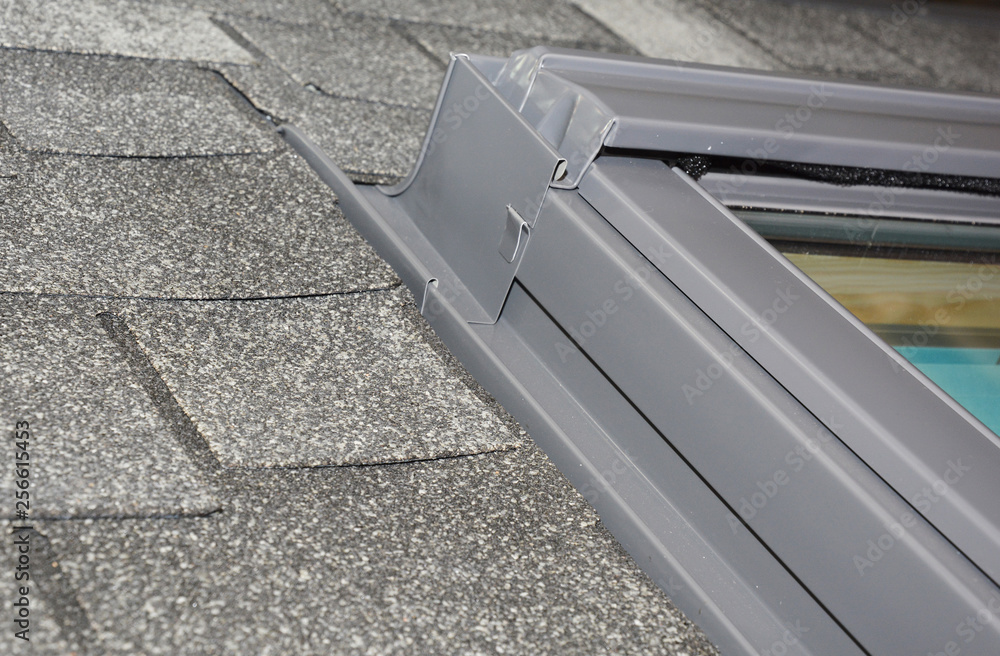 Skylight window waterproofing installation details on house asphalt ...